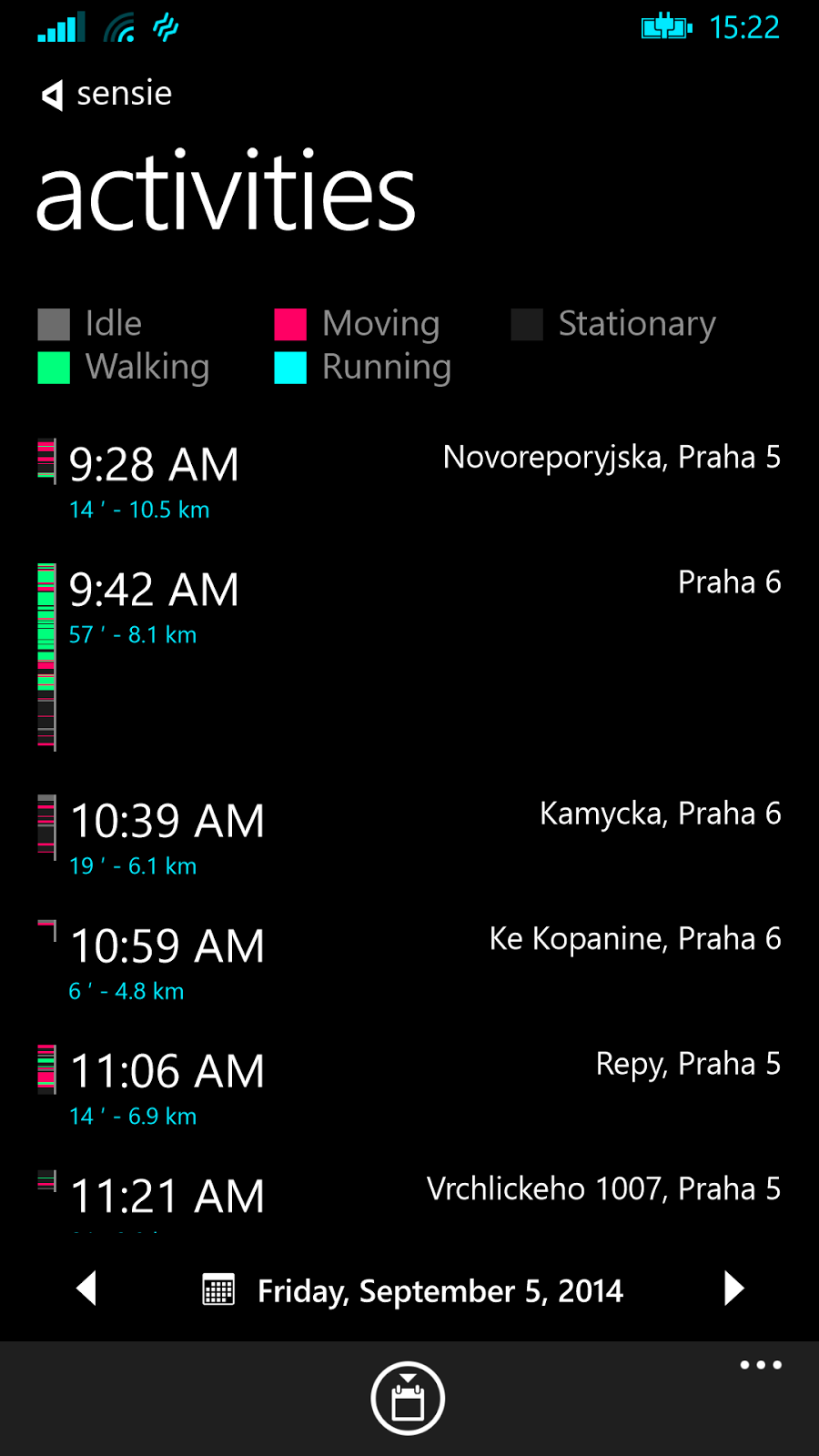 Sensie: beatiful moves and activities tracking app using SensorCore
